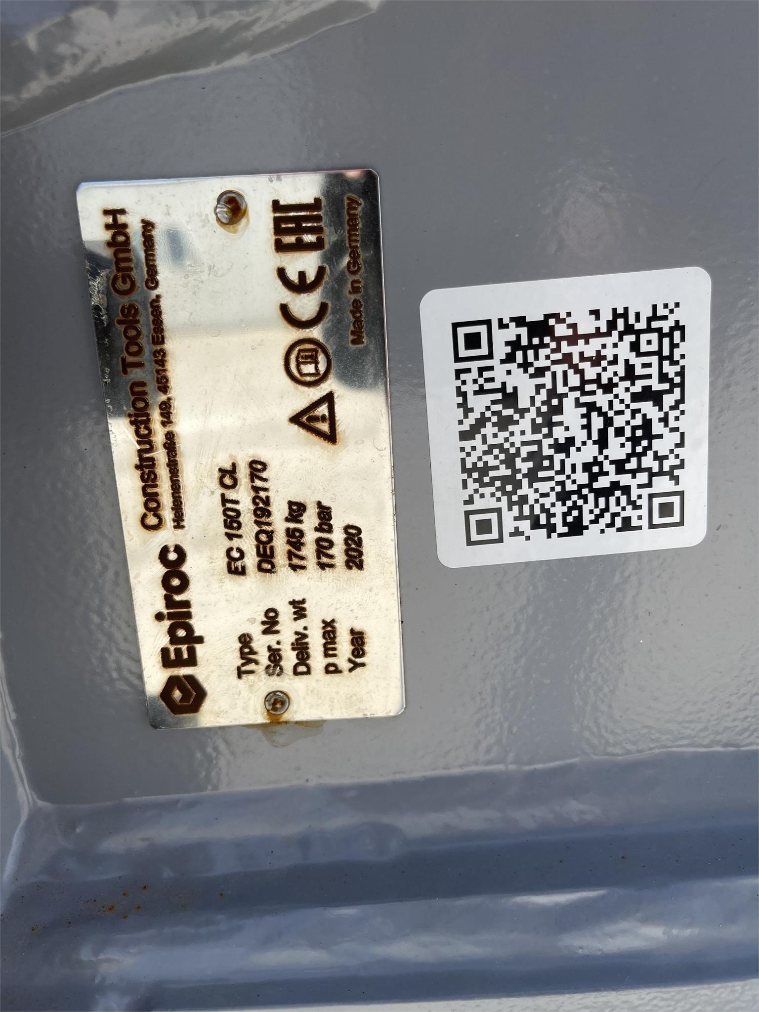 2021 Epiroc EC150T Backhoe and Excavator Attachment - $43,500 ...