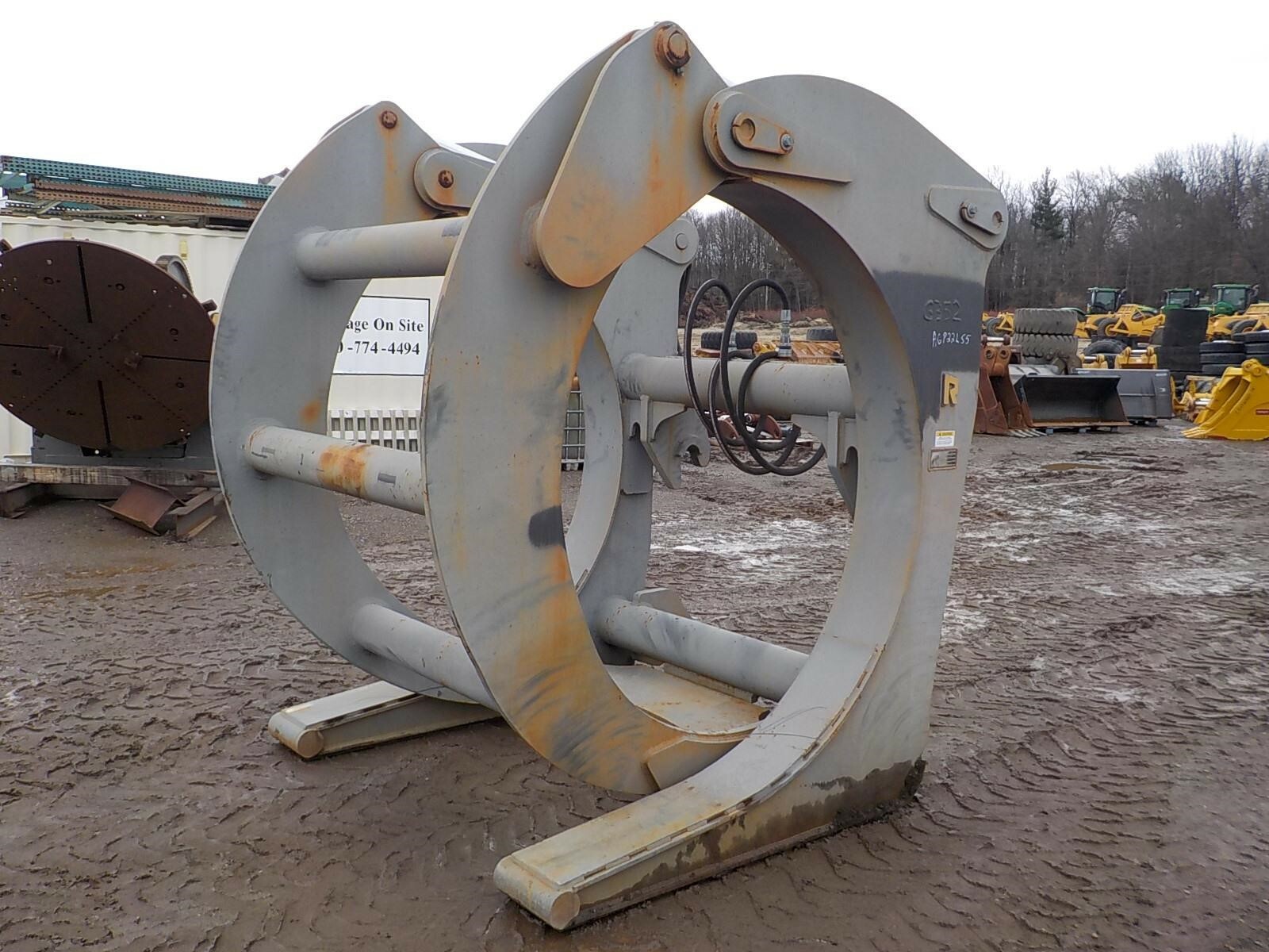 Rockland 71x48 log grapple Quick coupler Hooks Backhoe and Excavator ...