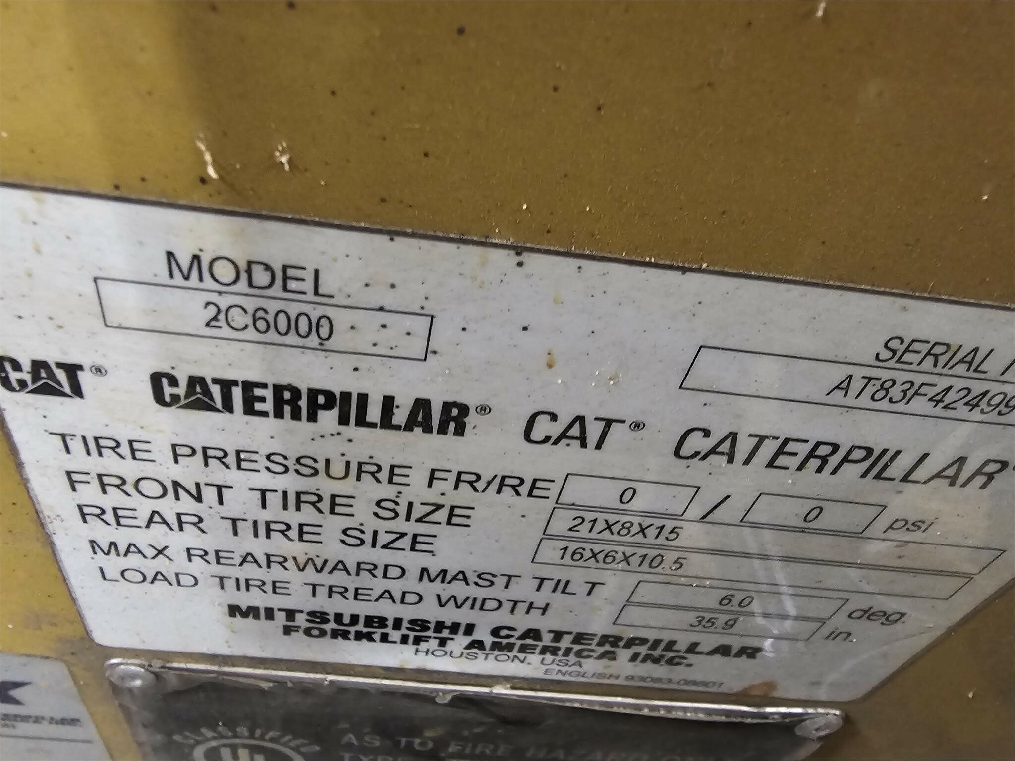 2017 Caterpillar 2C6000 Forklift - $19,500 | Machinery Pete