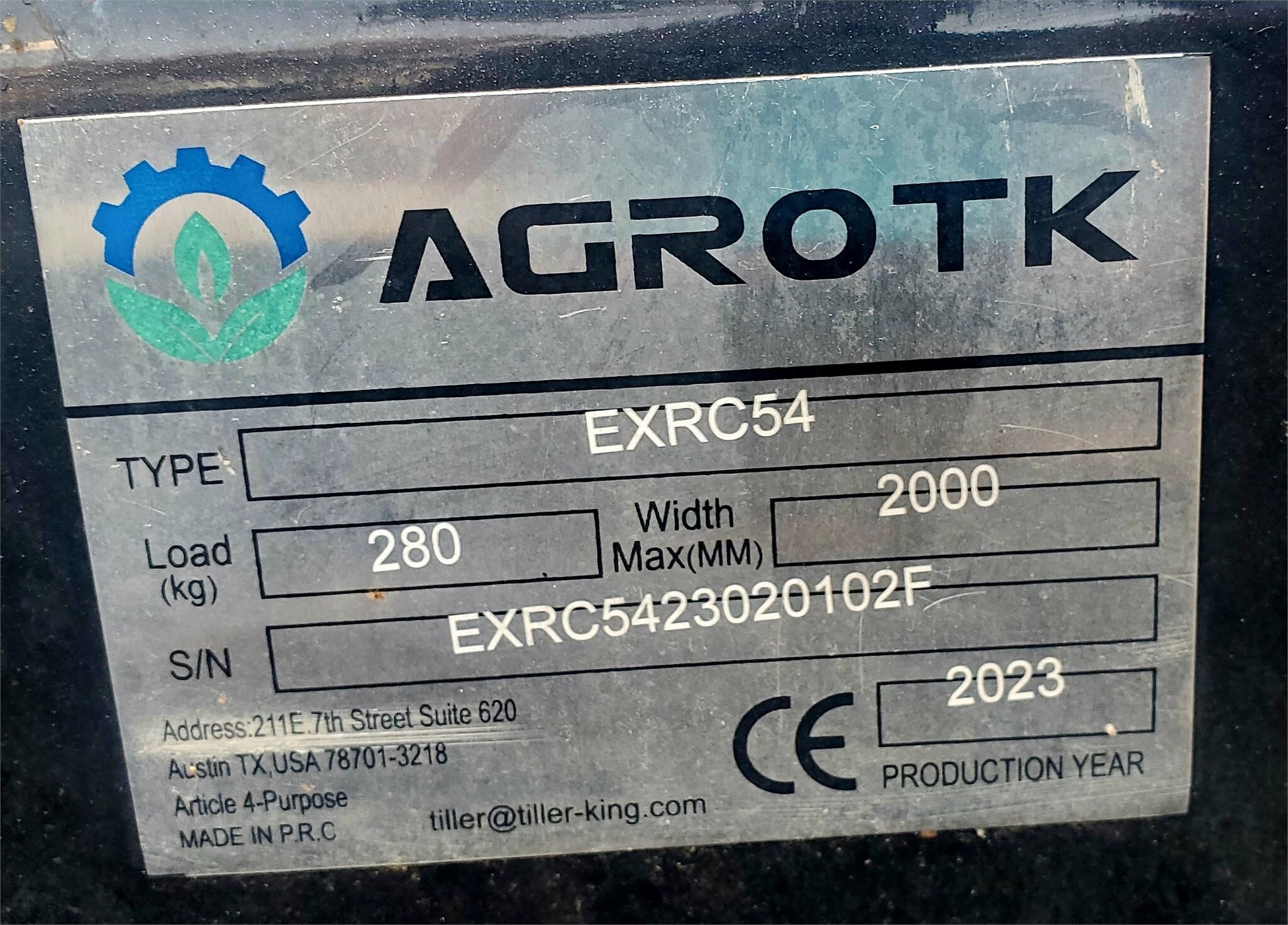 2023 AGROTK EXRC54 Backhoe and Excavator Attachment - $2,750 ...