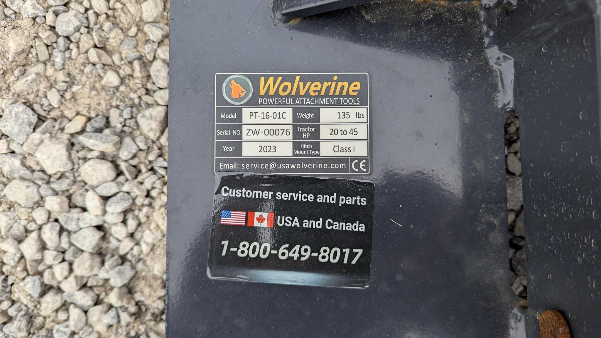 2023 Wolverine PT-16-01C Loader and Skid Steer Attachment - $495 ...
