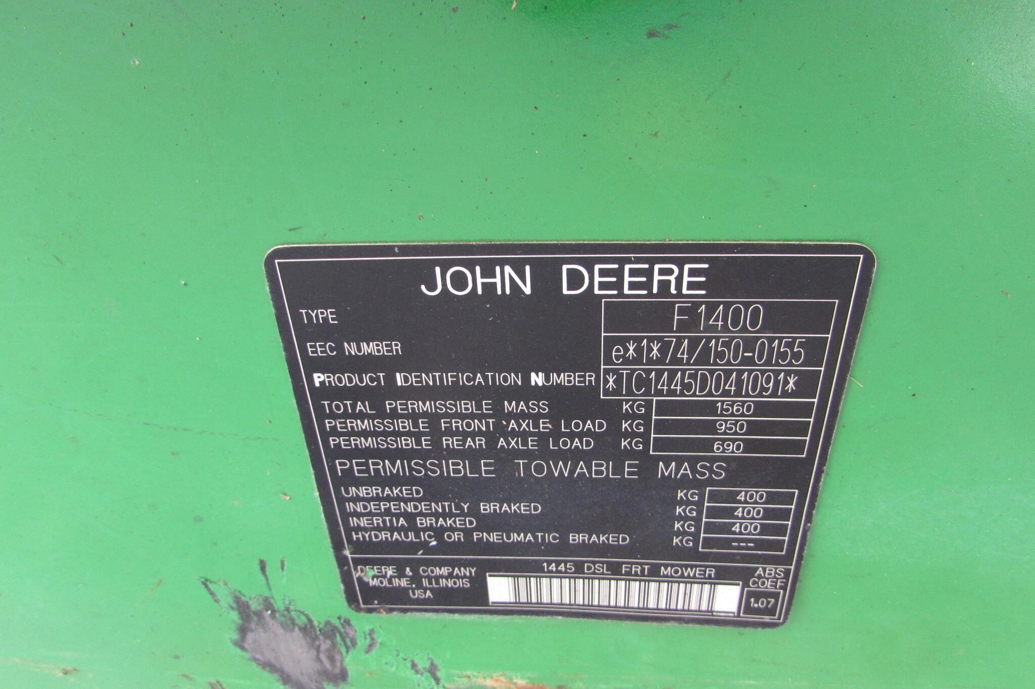 John Deere 1445 Lawn Mower - $4,950 | Machinery Pete